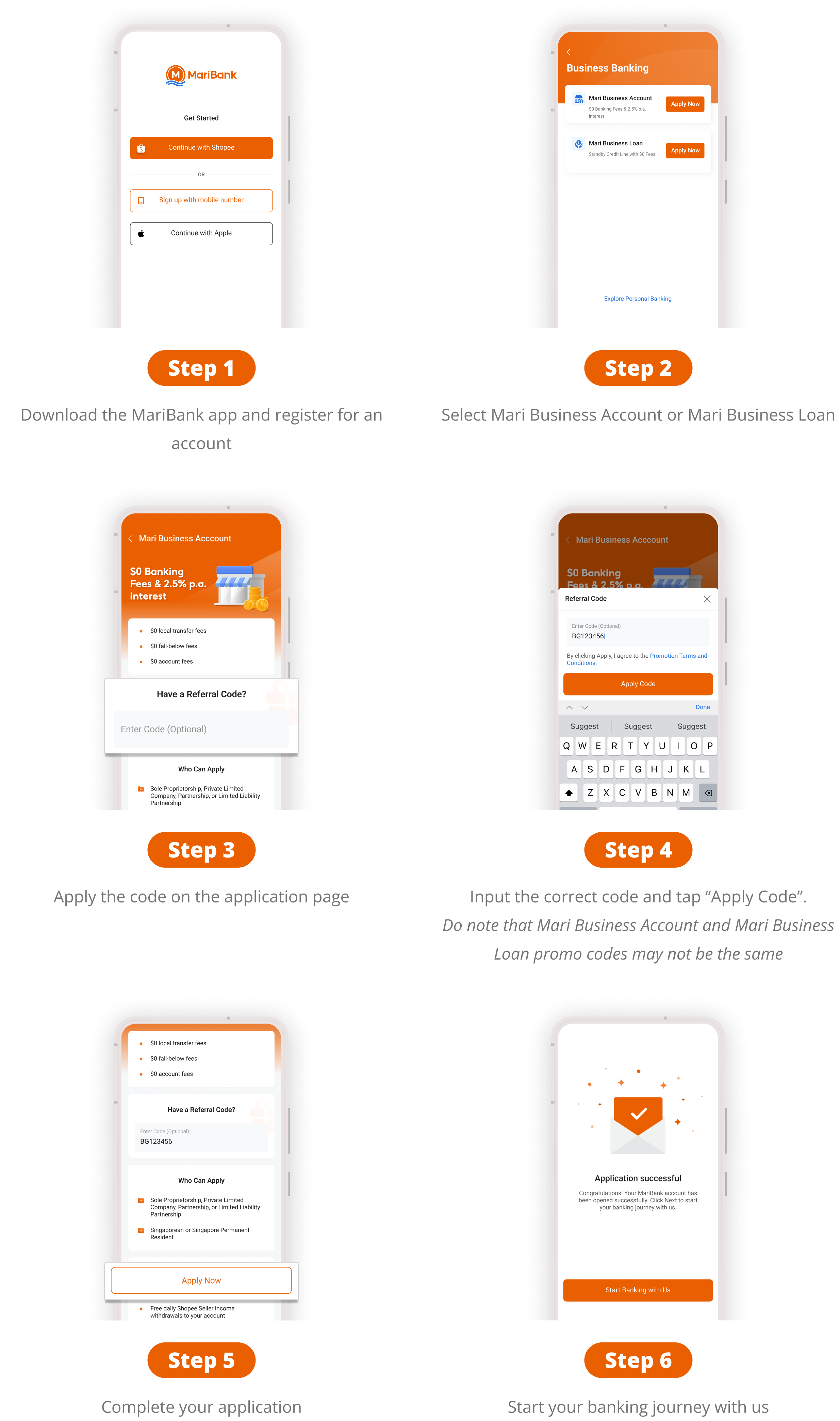 Business Banking Referral Code | Maribank